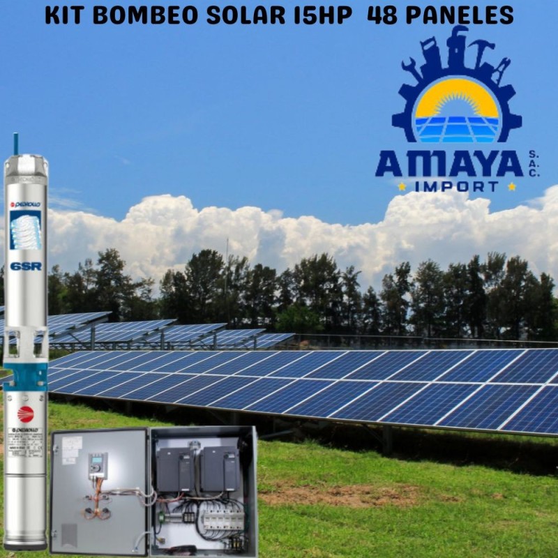 BOMBEO SOLAR DE AGUA 15HP